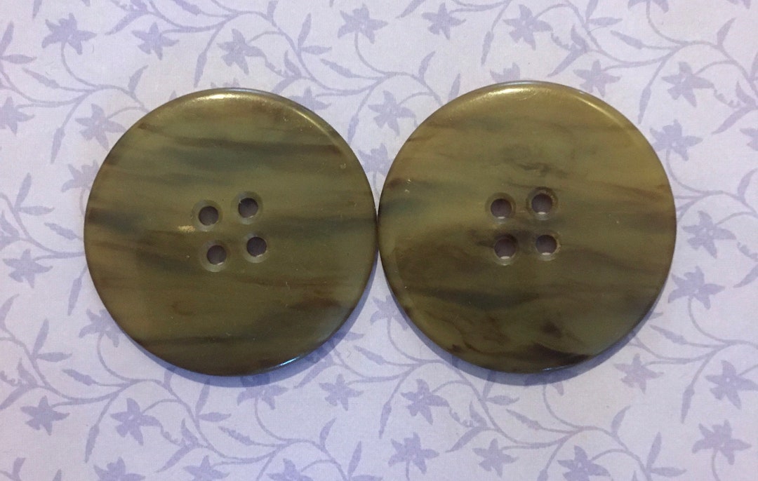 2 X Vintage Large Brown Tortoiseshell Buttons. 32mm. - Etsy