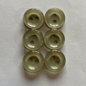 6 X New Light Khaki Buttons. 11mm. - Etsy