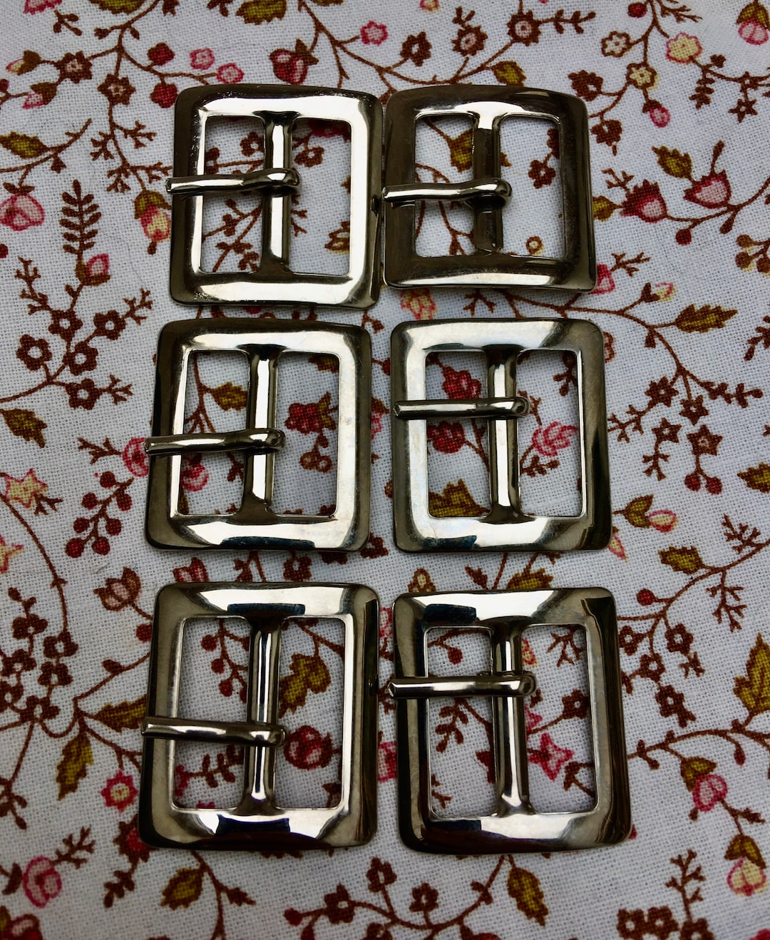 Silver Toned Plain Metal Vintage Buckle. - Etsy