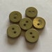 6 X New Light Khaki Buttons. 11mm. - Etsy