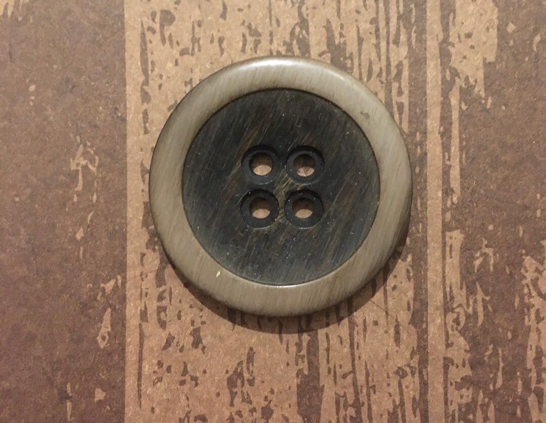 1 X Vintage Large Two Tone Brown Button. 44mm. - Etsy