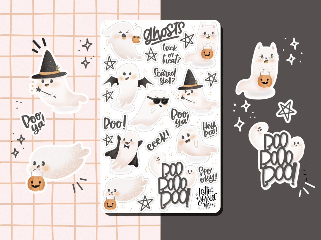 Sticker Sheet Ghosts Bullet Journal and Planner Sticker - Etsy