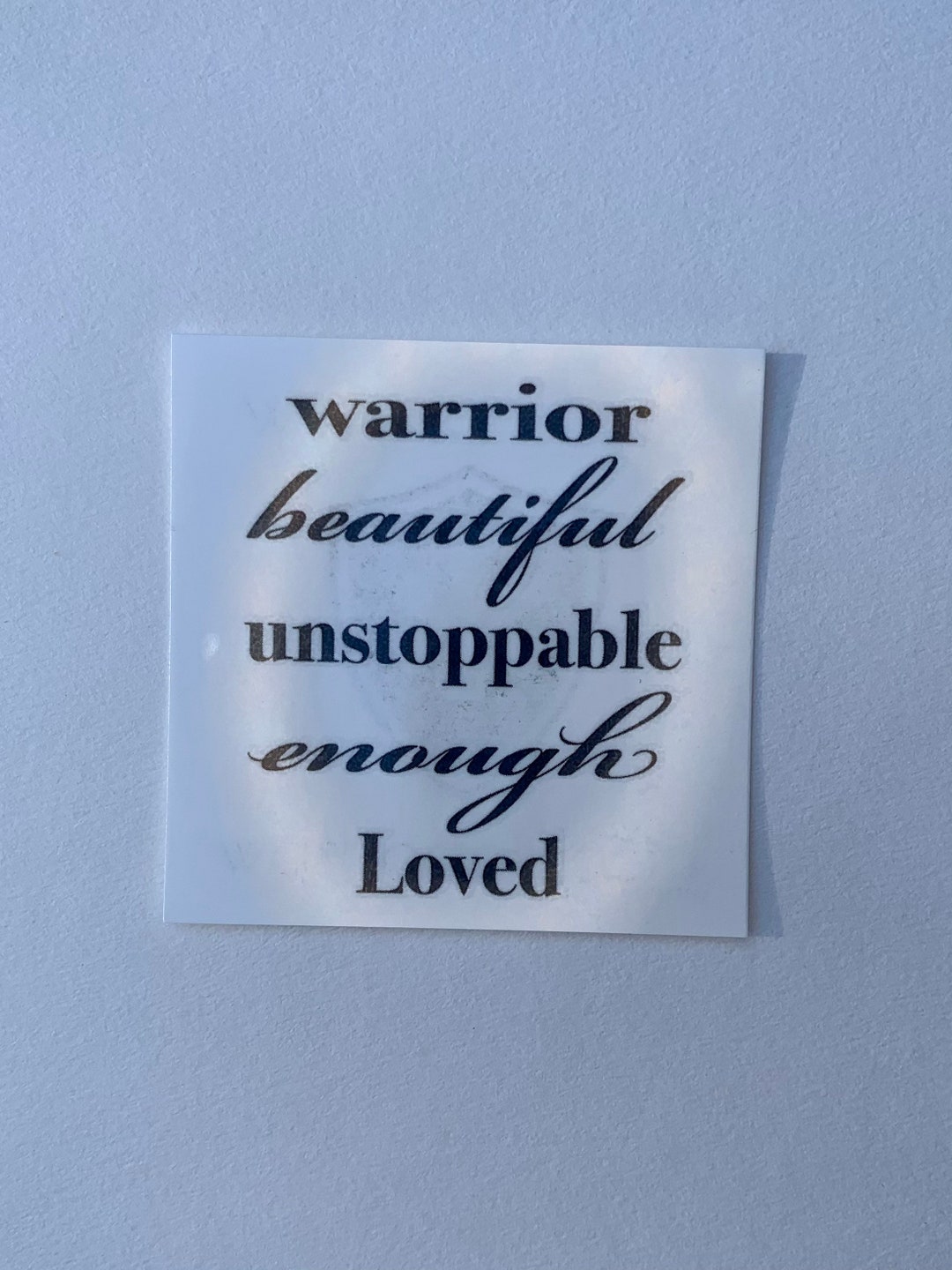 Affirmation Temporary Tattoos, Mini Warrior Tattoos - Etsy