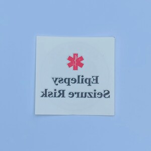 Epilepsy- Seizure Risk- Medical Alert Temporary Tattoo- Emergency ID ...