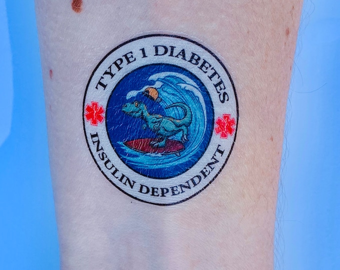 Type 2 Diabetic Medical Alert Temporary Tattoo - Etsy Canada