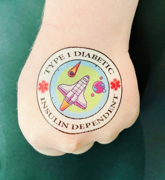 Type 1 Diabetic Insulin Dependent Medical Alert Temporary | Etsy