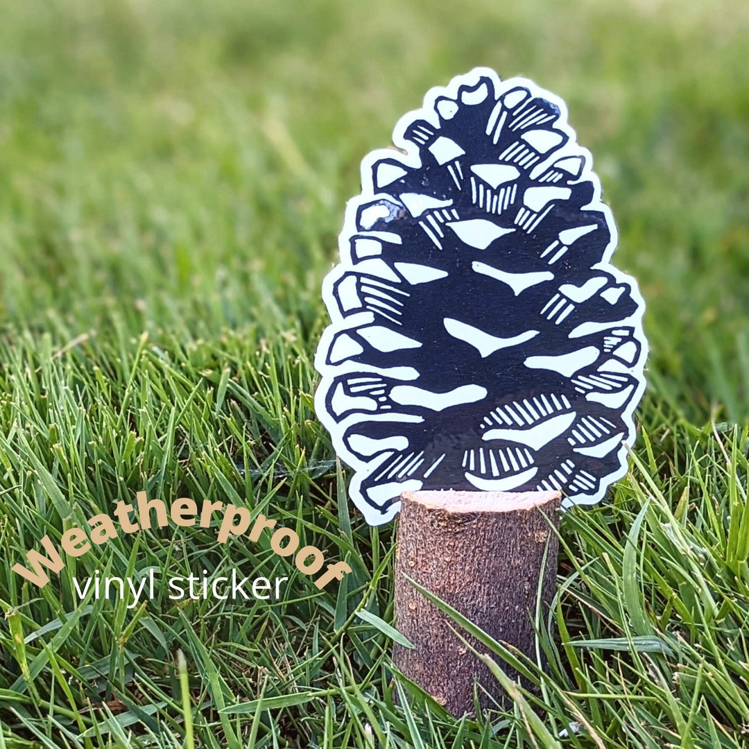 Pinecone Vinyl Sticker Pinecone Decal for Hydroflask PNW - Etsy