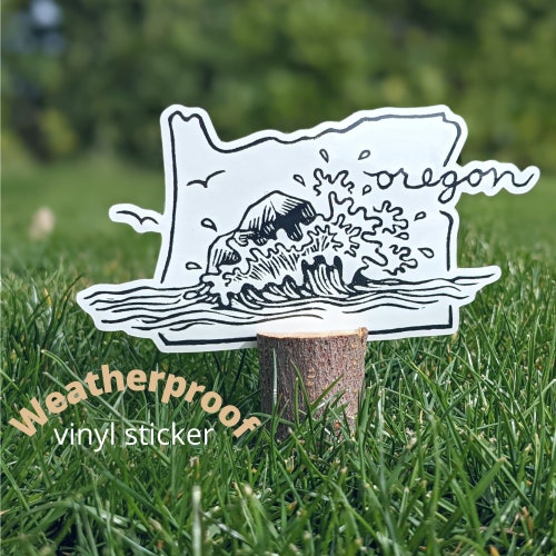 Oregon Coast State Sticker - Etsy