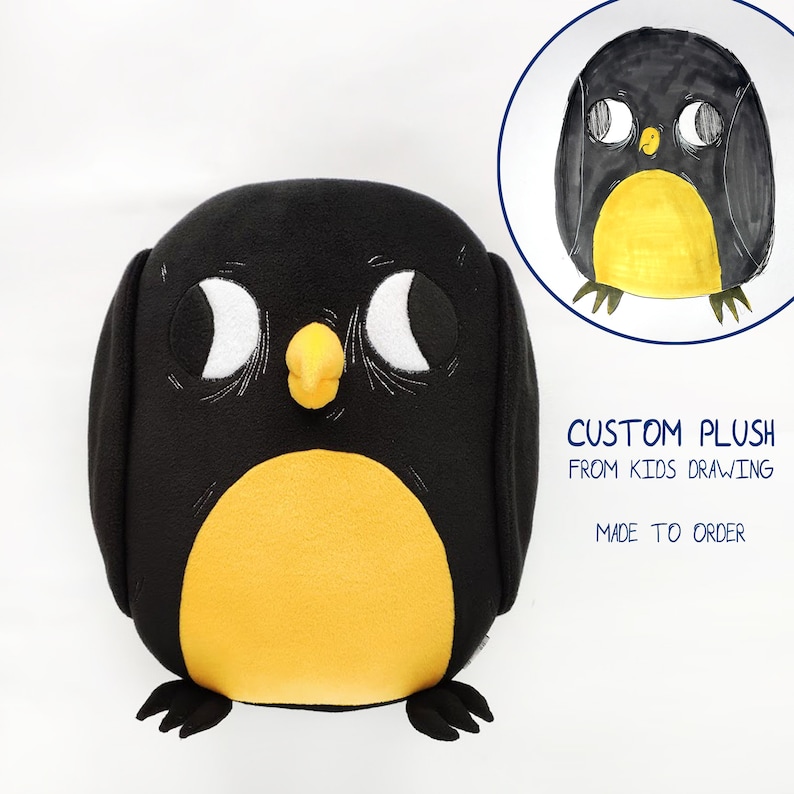 Children's Drawing to Plush Custom Doll Stuffed Animal - Etsy