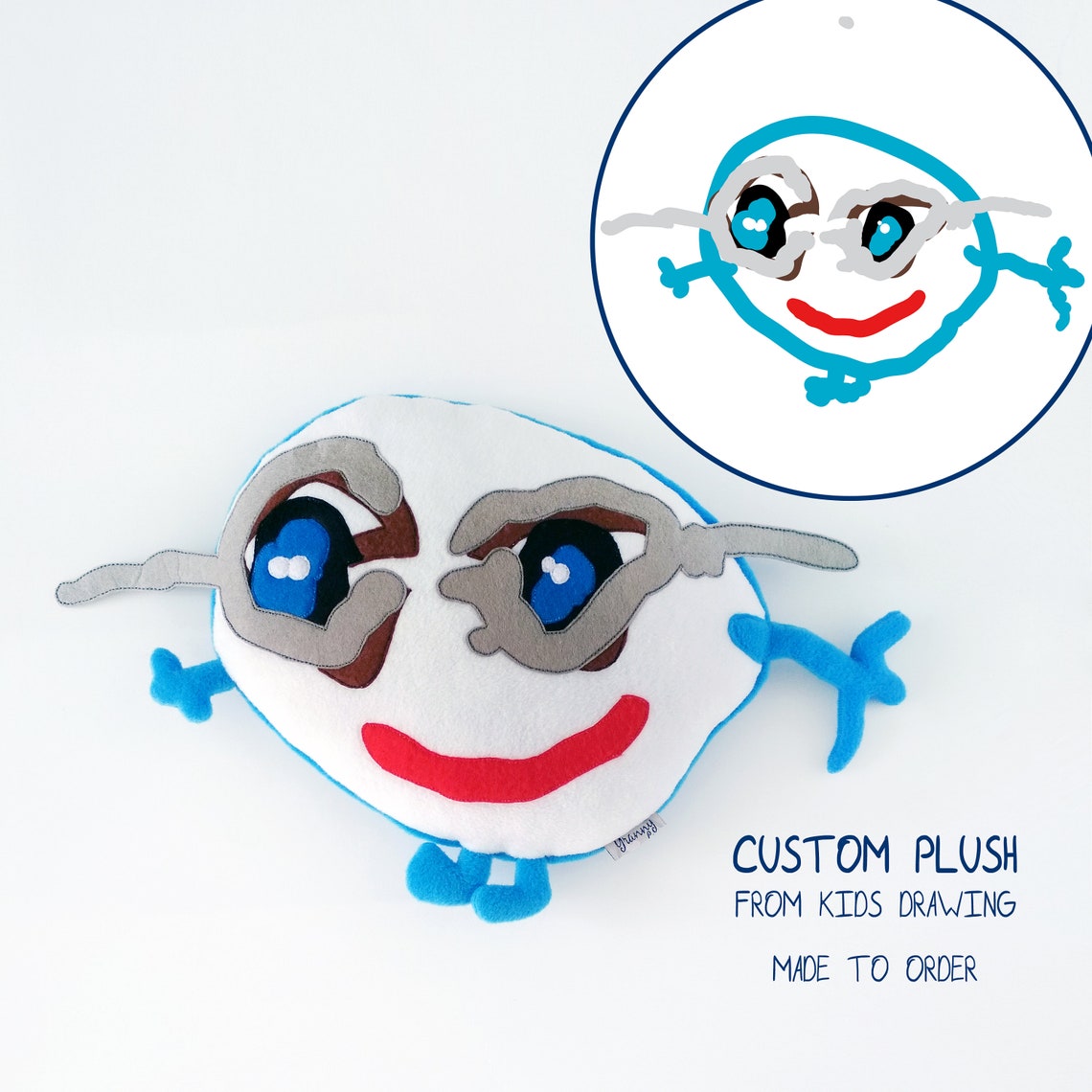 Children's Drawing to Plush Custom Doll Stuffed Animal | Etsy