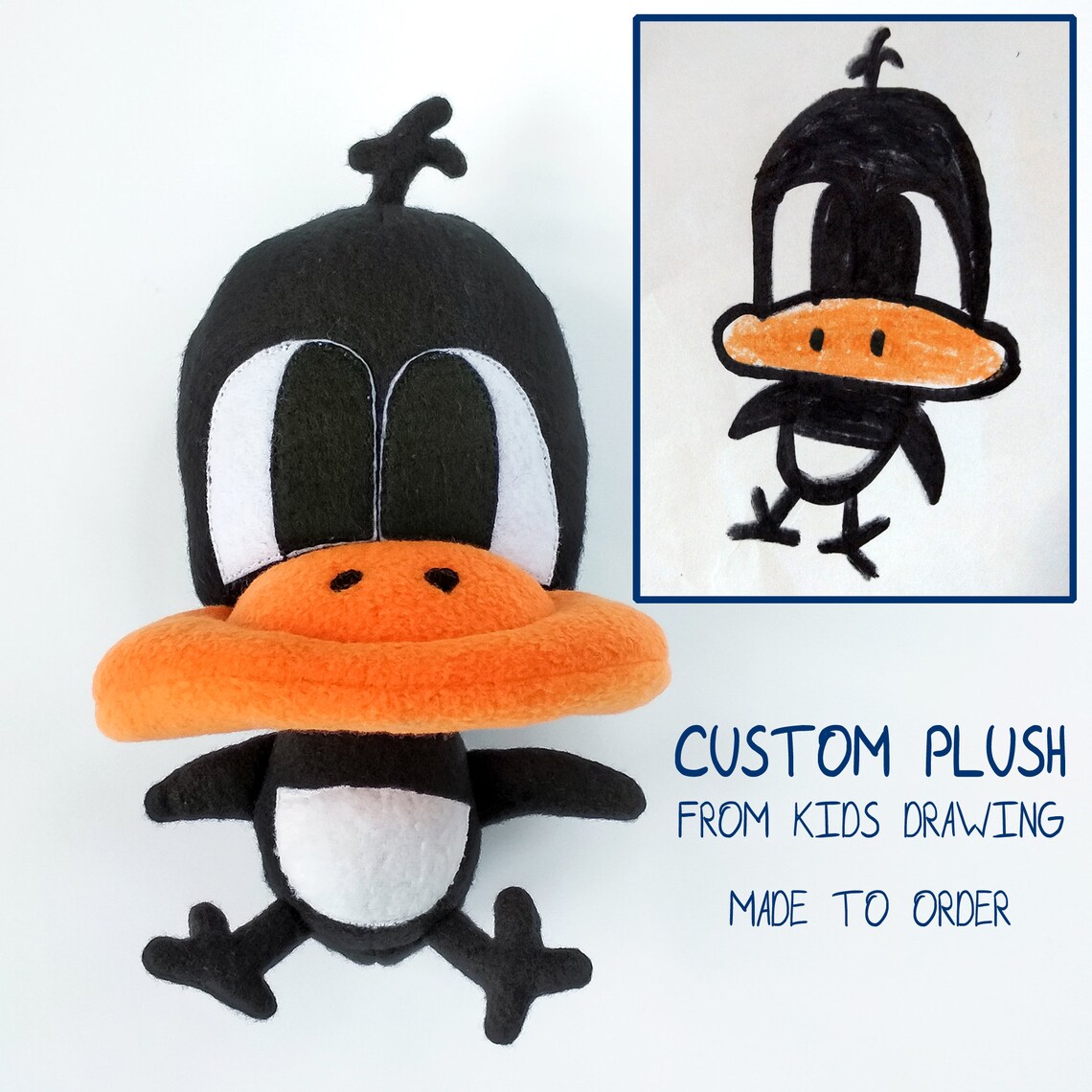 Custom Plush From Kids Drawing Сustomized Toy From сhild - Etsy