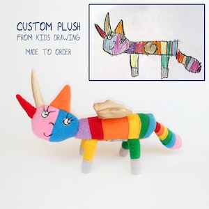 Custom Plush From Kids Drawing Сustomized Toy From сhild Picture ...