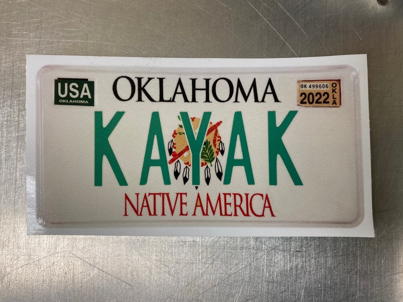 Kayak Oklahoma Decal - Etsy
