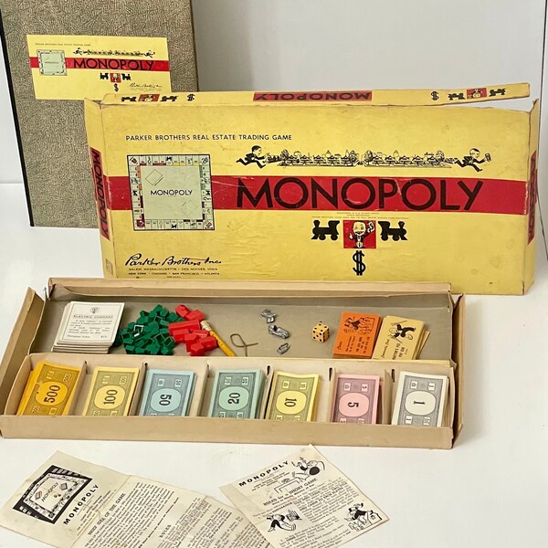 Monopoly Vintage Yellow Box - Etsy