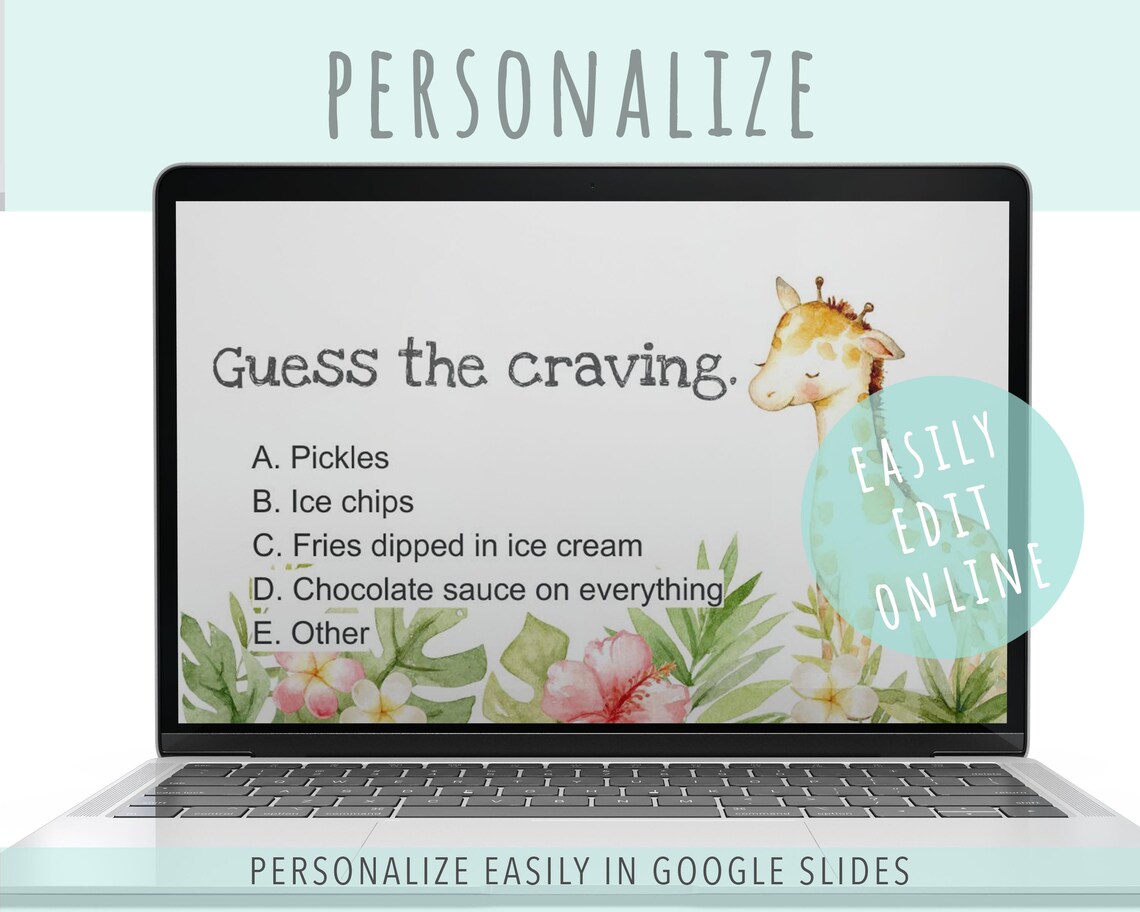 Virtual Baby Shower Game. Zoom Background and Invitation Templates ...