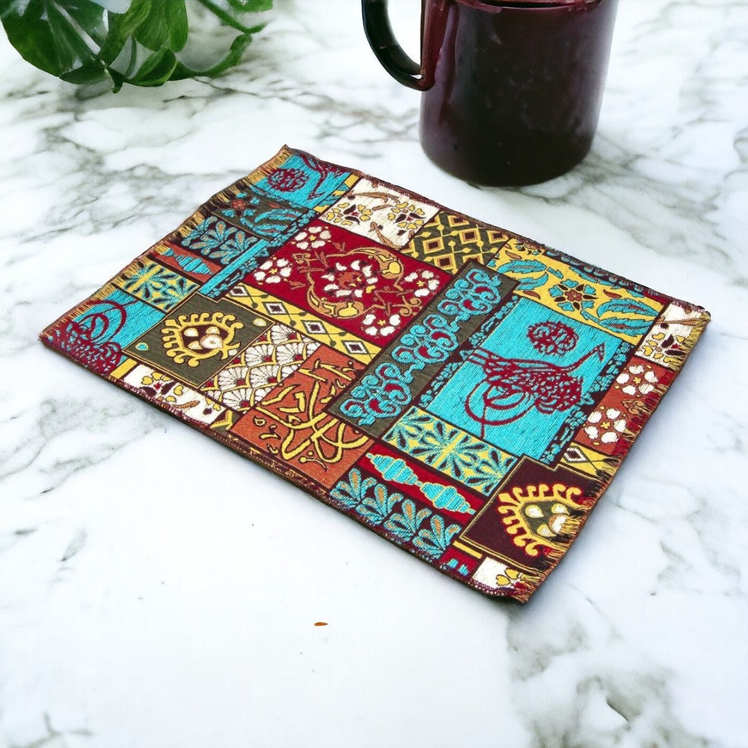 Turkish Design Placemats Mediterranean Persian Pattern Placemats Set of ...