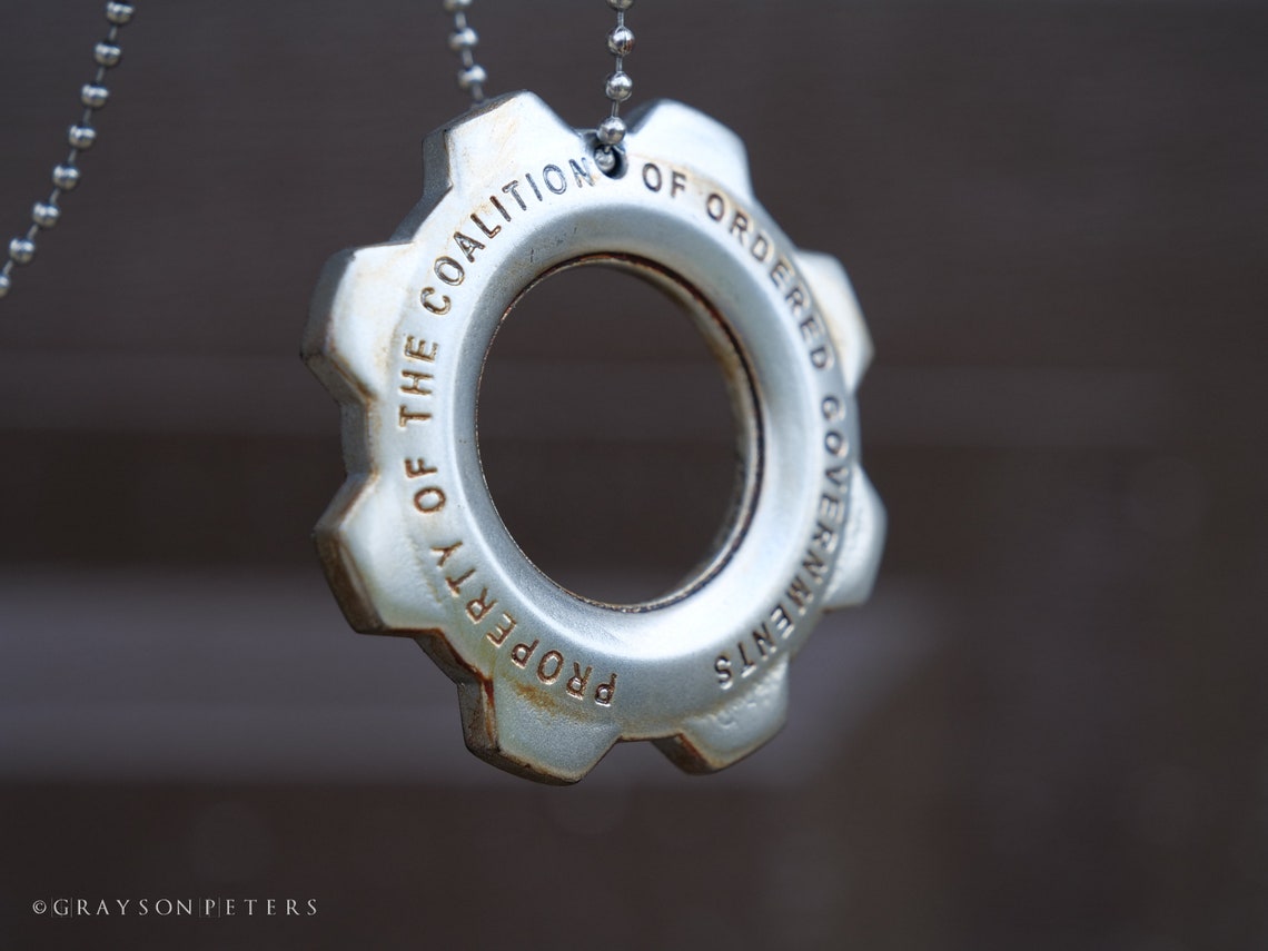 Gears of War Inspired cog Tag - Etsy