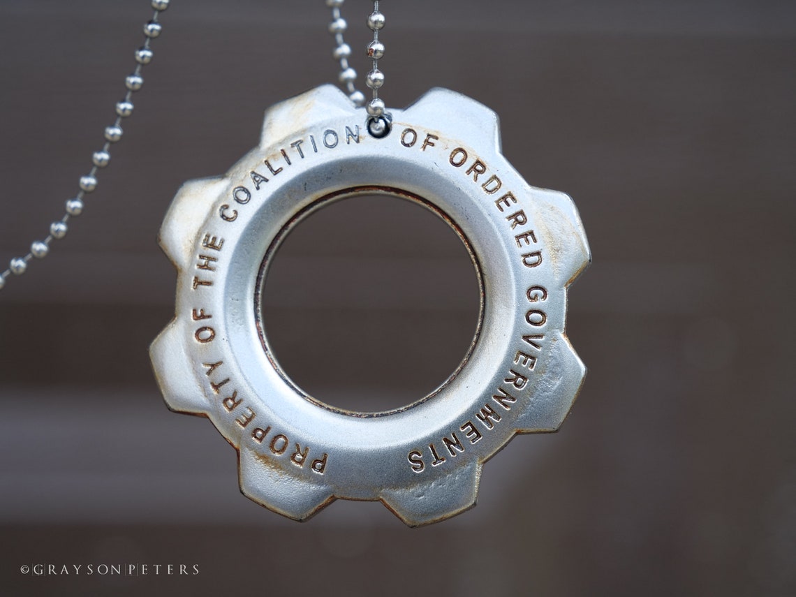 Gears of War Inspired cog Tag - Etsy