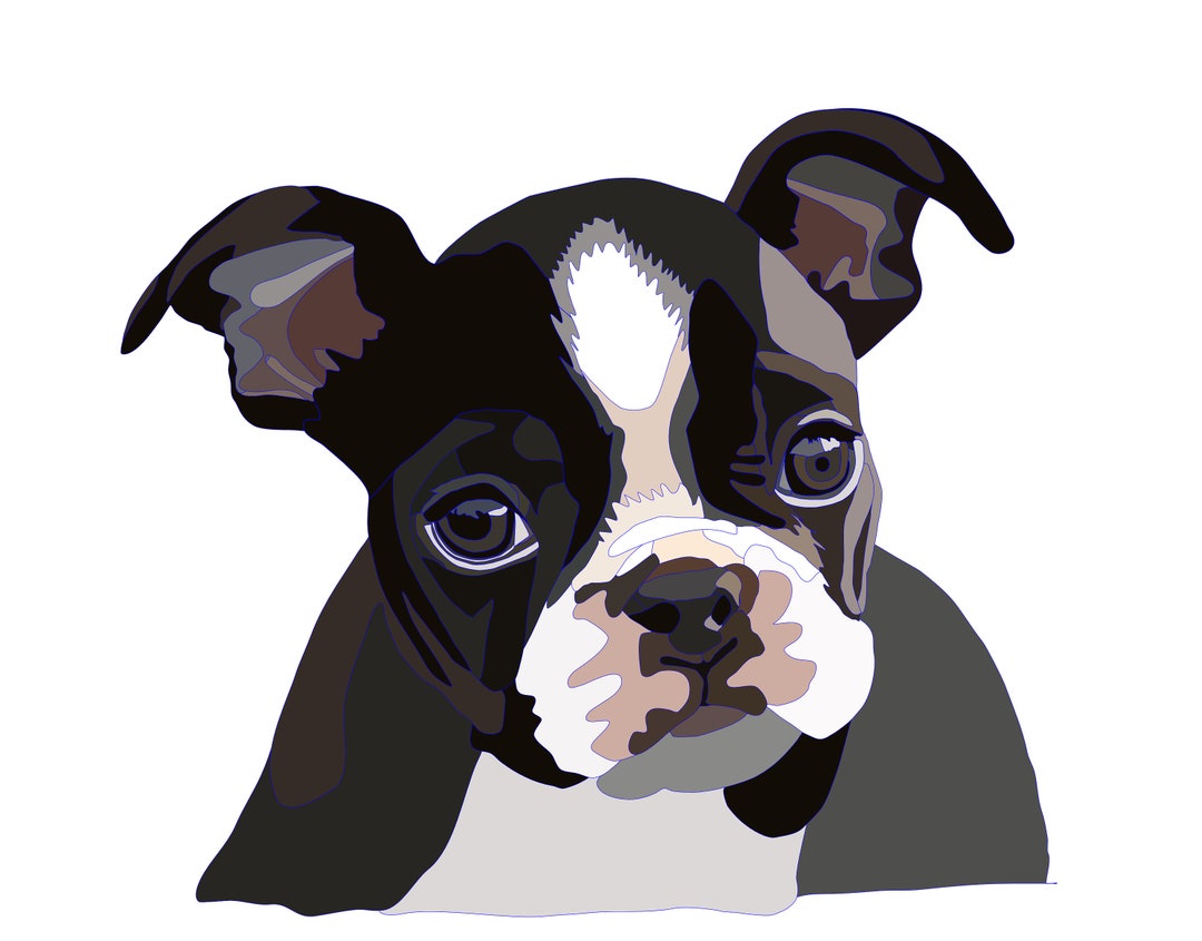 Twinky Boston Terrier Collage Raw Edge Technical Quilt - Etsy