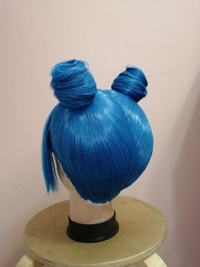 The Mox blue cosplay wig from Cyberpunk 2077 | Etsy
