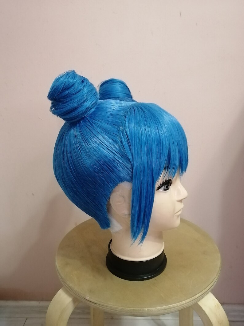The Mox blue cosplay wig from Cyberpunk 2077 | Etsy