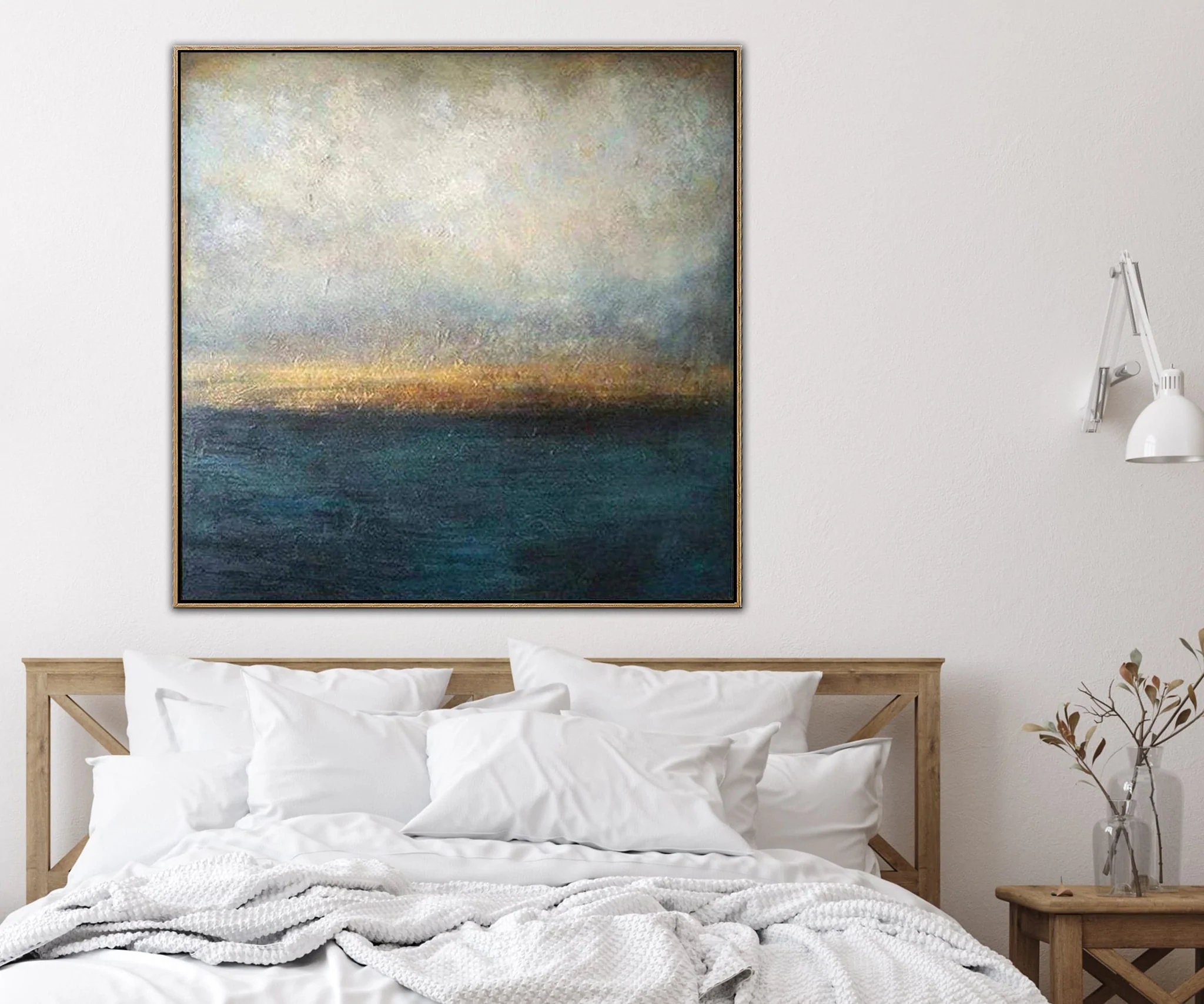 Oversized Abstract Seascape Painting on Canvas Abstract Art in - Etsy