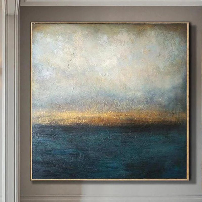 Oversized Abstract Seascape Painting on Canvas Abstract Art in - Etsy
