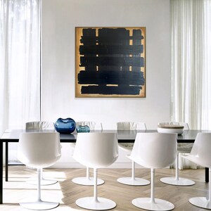 31x31 Abstract Black Grid Acrylic Painting Modern Original Wall Art ...