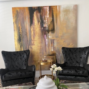 Subtle Gradients Art Light and Shadow Art Golden Leaf Painting Visual ...