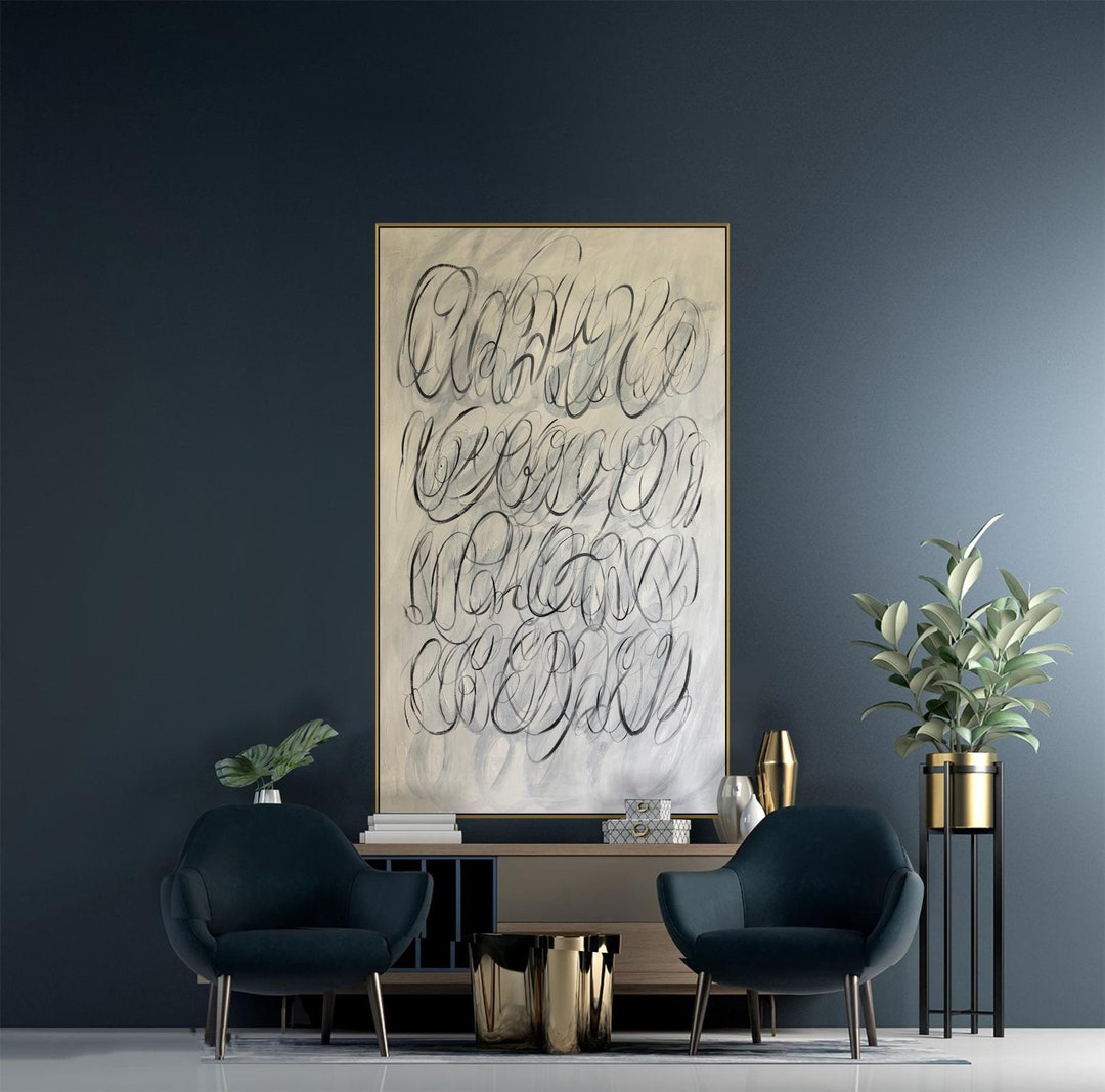 Circle Painting Calligraphy-like Strokes Monochrome Painting Simple ...