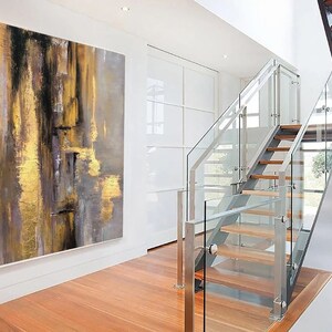 Subtle Gradients Art Light and Shadow Art Golden Leaf Painting Visual ...