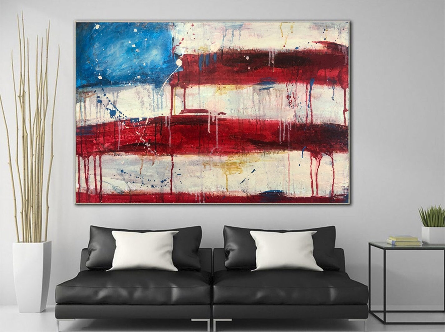 Abstract American Flag Art