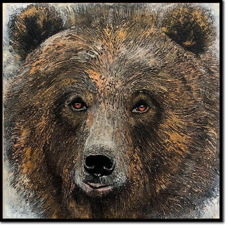 Bear Painting - Etsy