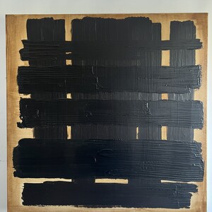 31x31 Abstract Black Grid Acrylic Painting Modern Original Wall Art ...