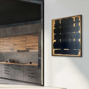 31x31 Abstract Black Grid Acrylic Painting Modern Original Wall Art ...