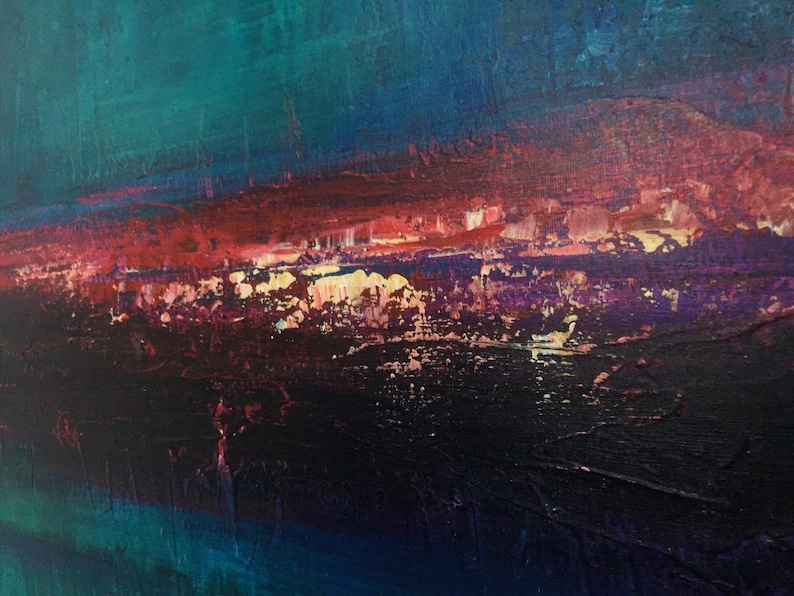 Large Abstract Painting On Canvas Deep Blue Abstract Painting | Etsy