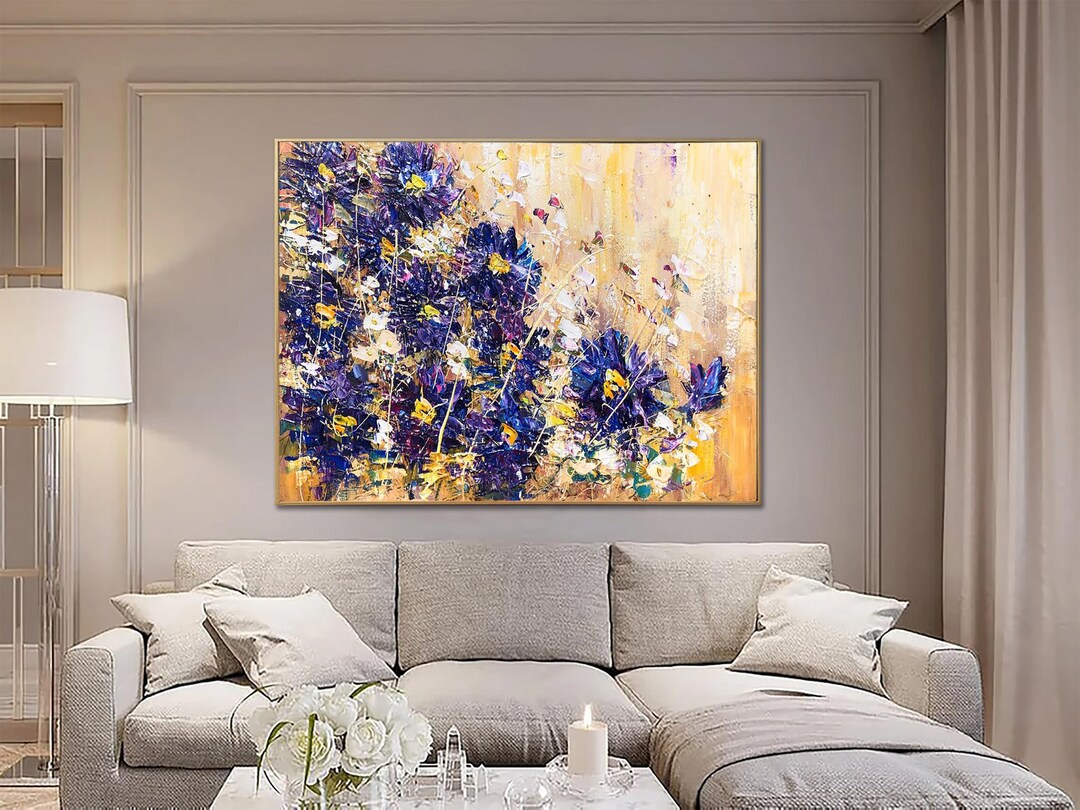 Extra Large Abstract Flowers Painting on Canvas Floral Fine Art ...