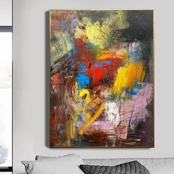 Colorful Abstract Painting Claude Monet Wall Art Original - Etsy
