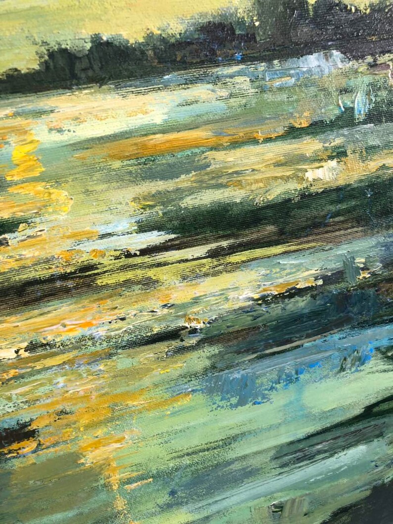 Large Landscape Paintings on Canvas Sunset Wall Art Abstract - Etsy