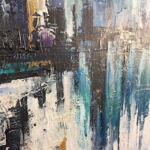 Large Original Abstract White Paintings on Canvas Modern Minimalist ...