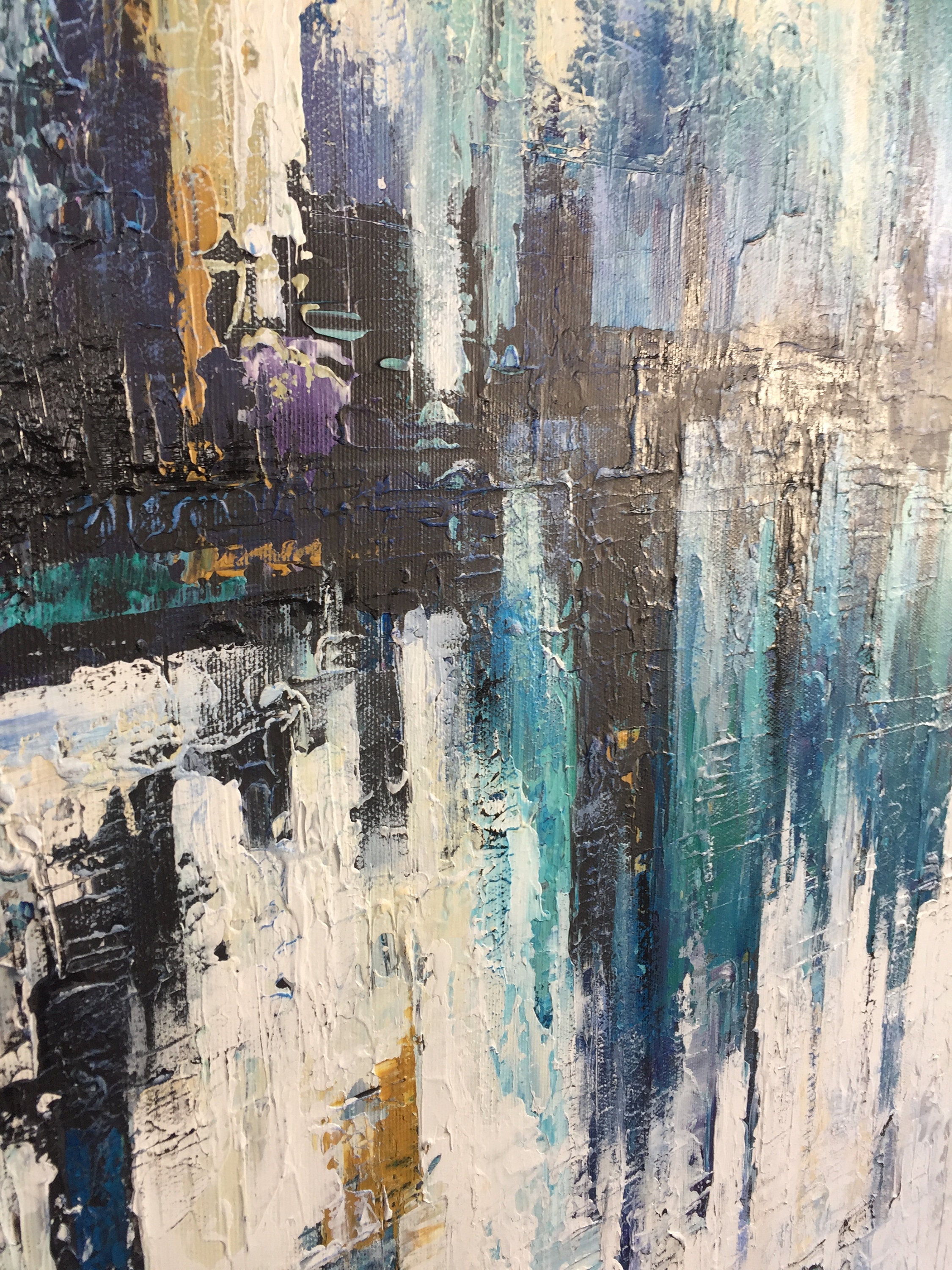 Large Original Abstract White Paintings on Canvas Modern - Etsy