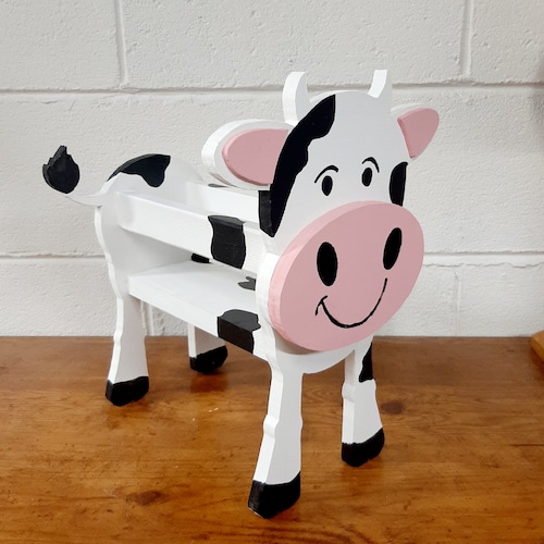 Scroll Saw Pattern Cow Wood Planterfarm House Animal Planter - Etsy