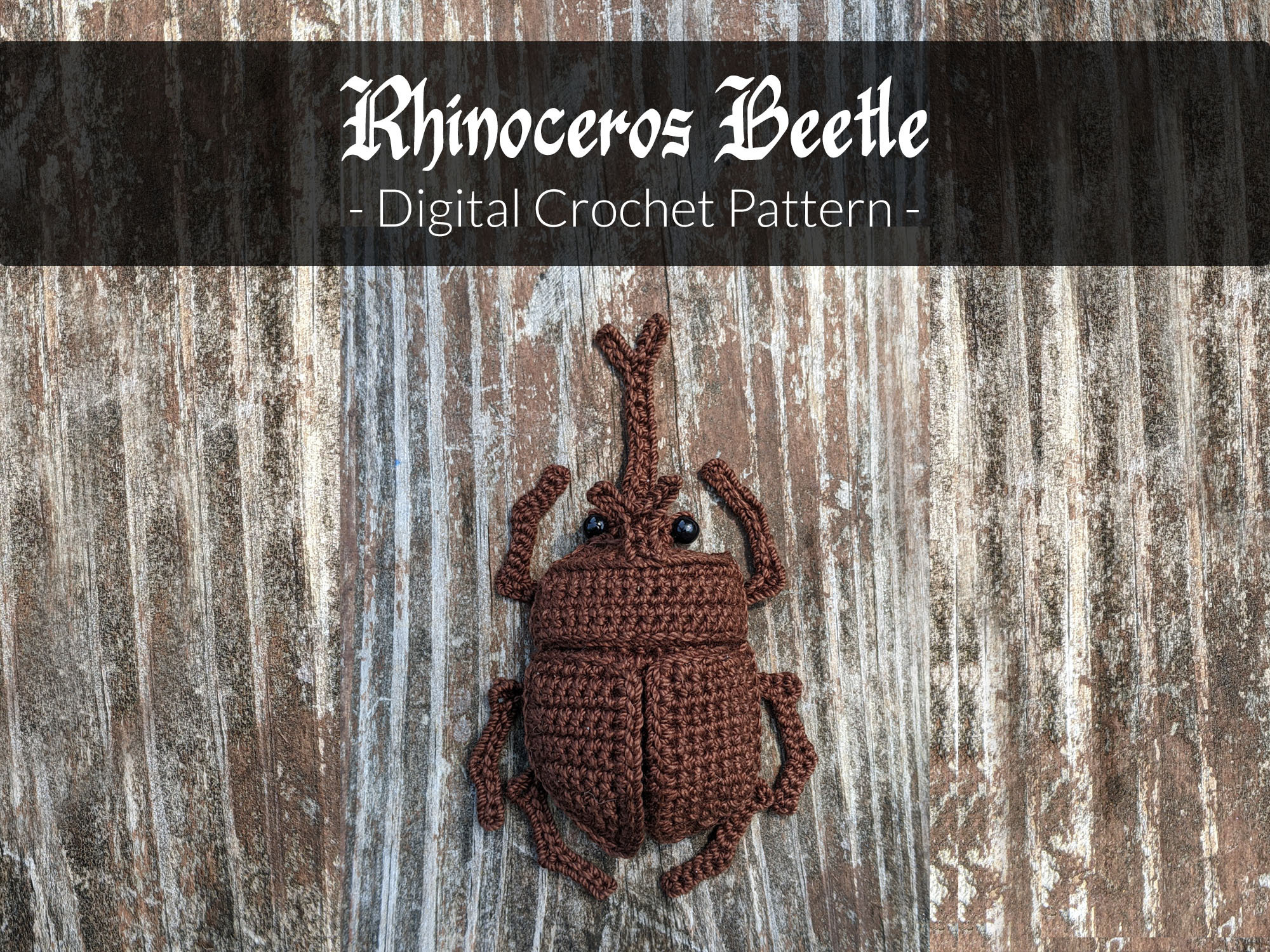 Rhinoceros Beetle Amigurumi Crochet Pattern - Etsy Canada
