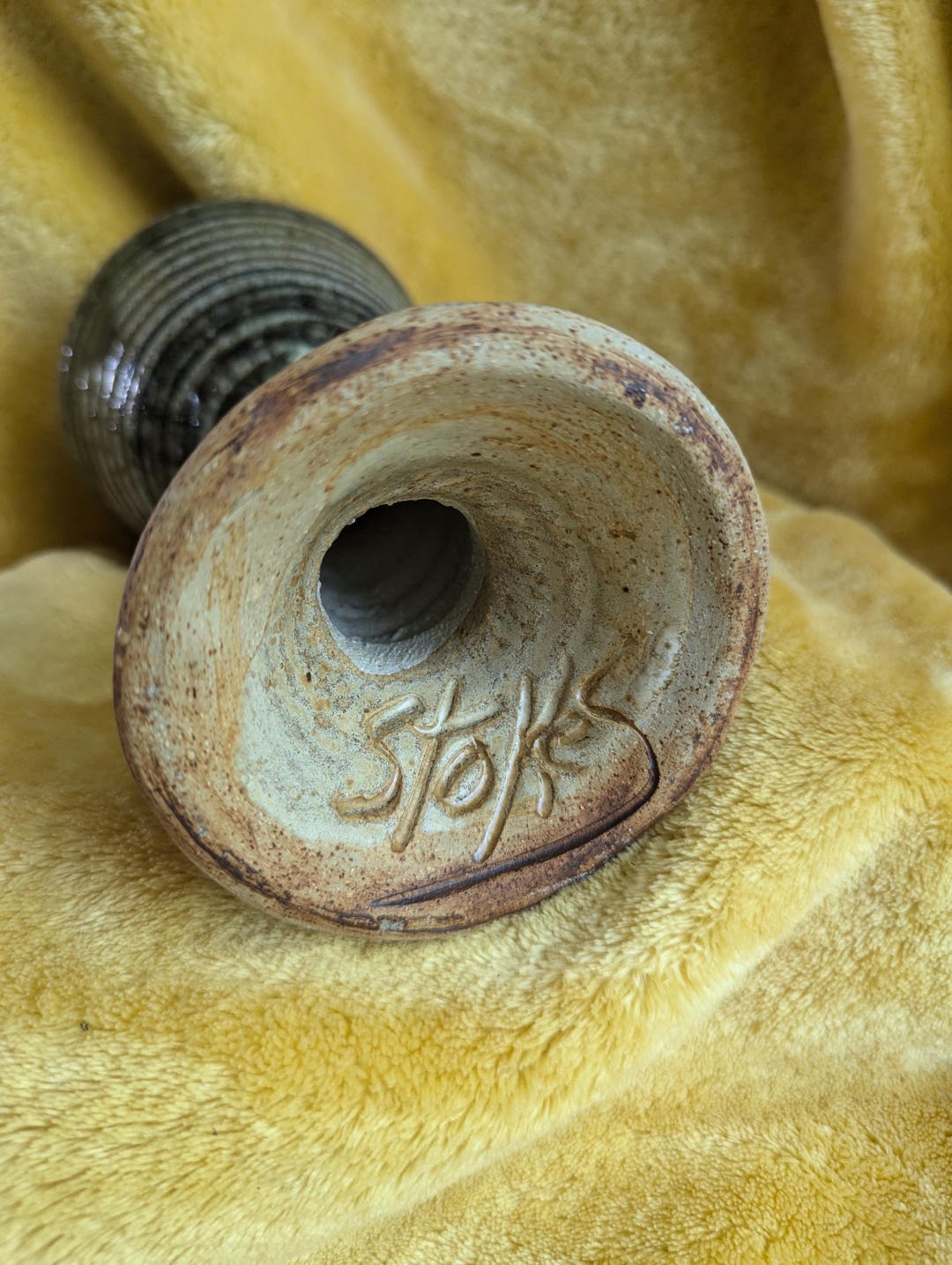 Handmade Vintage Stoneware Pottery Signed Stokes - Etsy