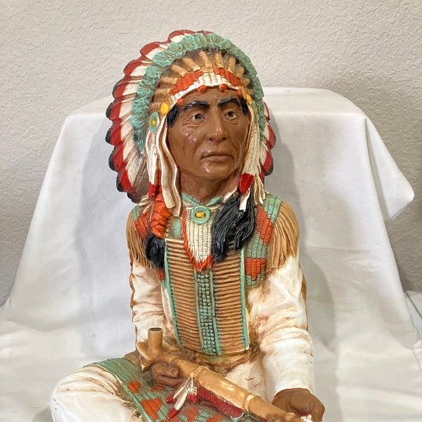 Indian Chief Statue - Etsy
