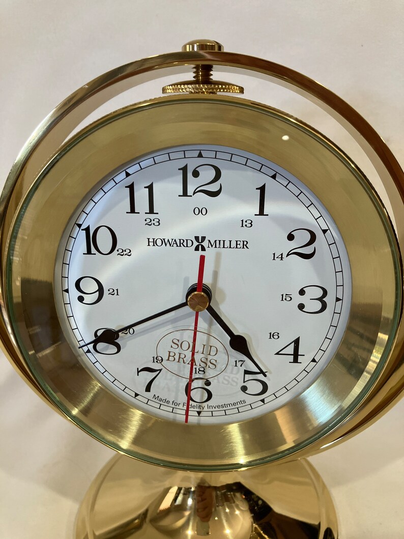 Vintage Howard Miller Solid Brass Schooner Nautical Desk Clock - Etsy