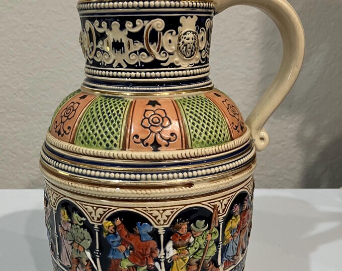Vintage 2 Liter West German Designed Pottery Jug, Beer Pitcher, Vase ...