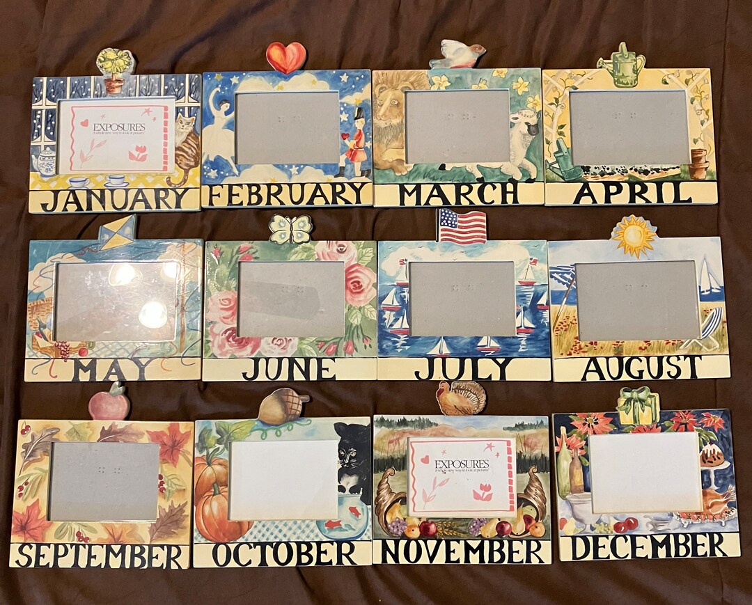 Set of 12 Exposure Months of the Year Picture Frame for 4 X 6 - Etsy