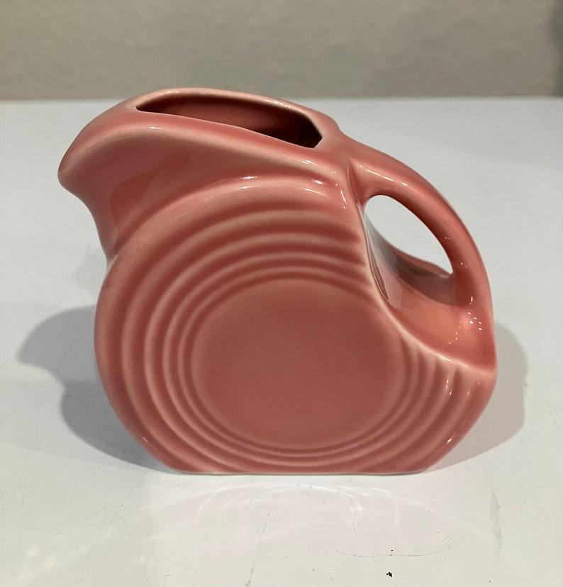 Fiesta Fiestaware 3-inch Mini Disc Pitcher Rose Pink Homer Laughlin HLC ...