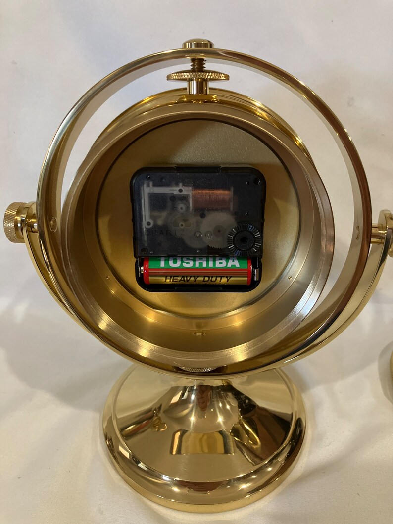 Vintage Howard Miller Solid Brass Schooner Nautical Desk Clock - Etsy